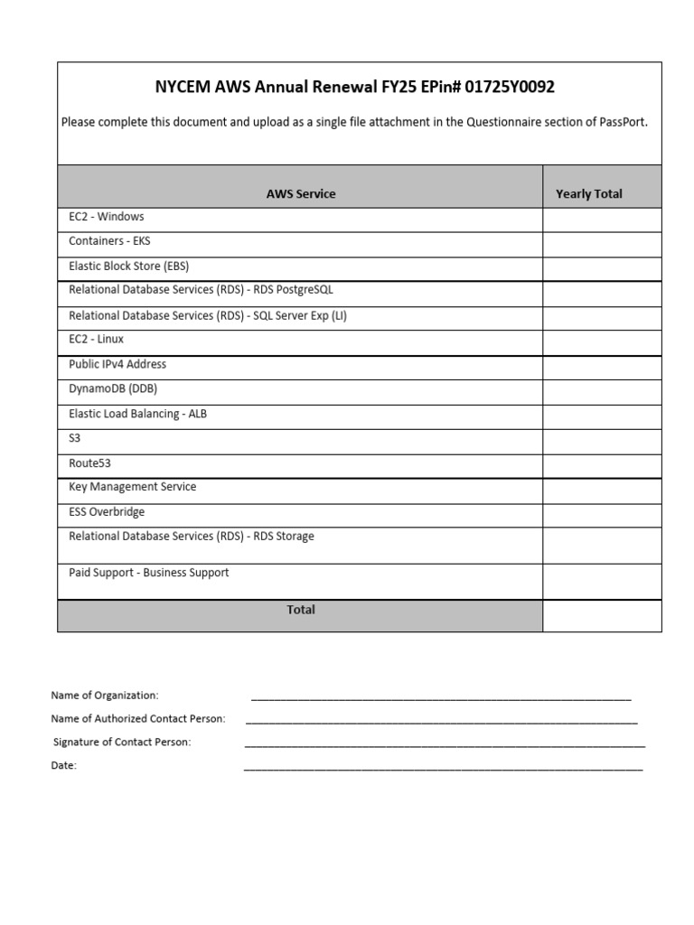 NYCEM AWS Renewal Instructions | PDF