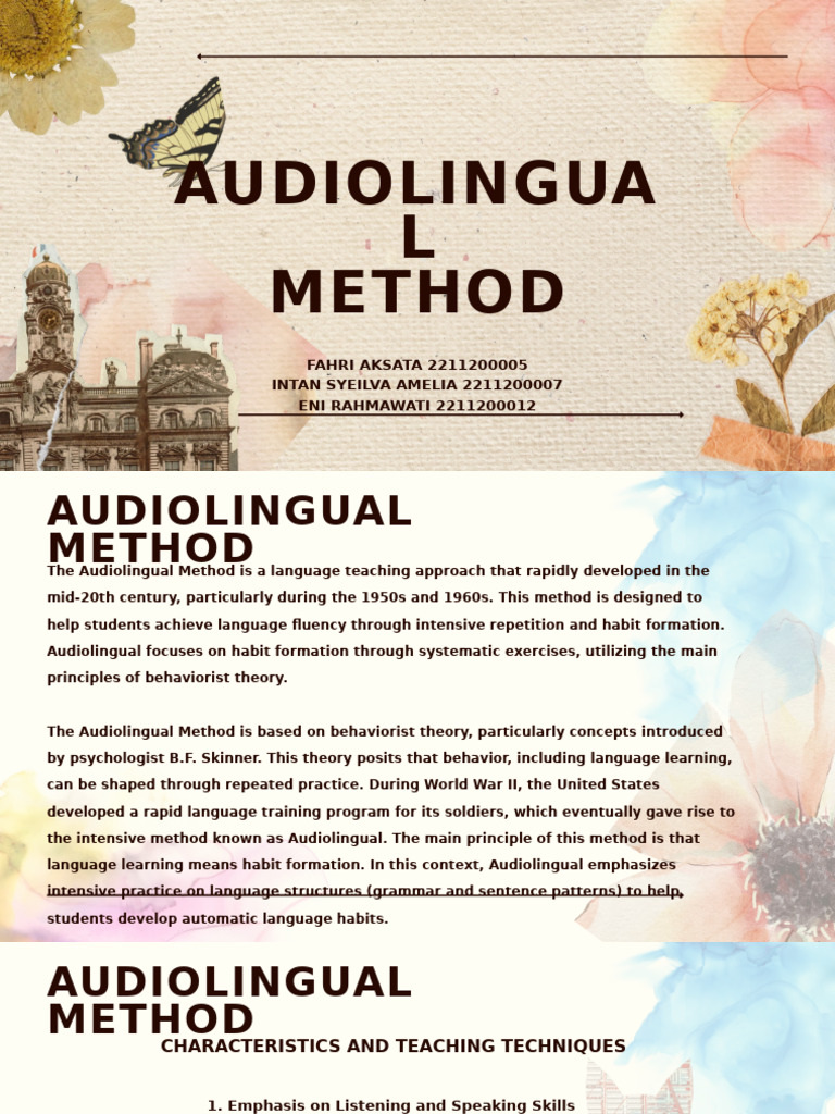 Audiolingual Method | PDF | Cognition | Applied Linguistics