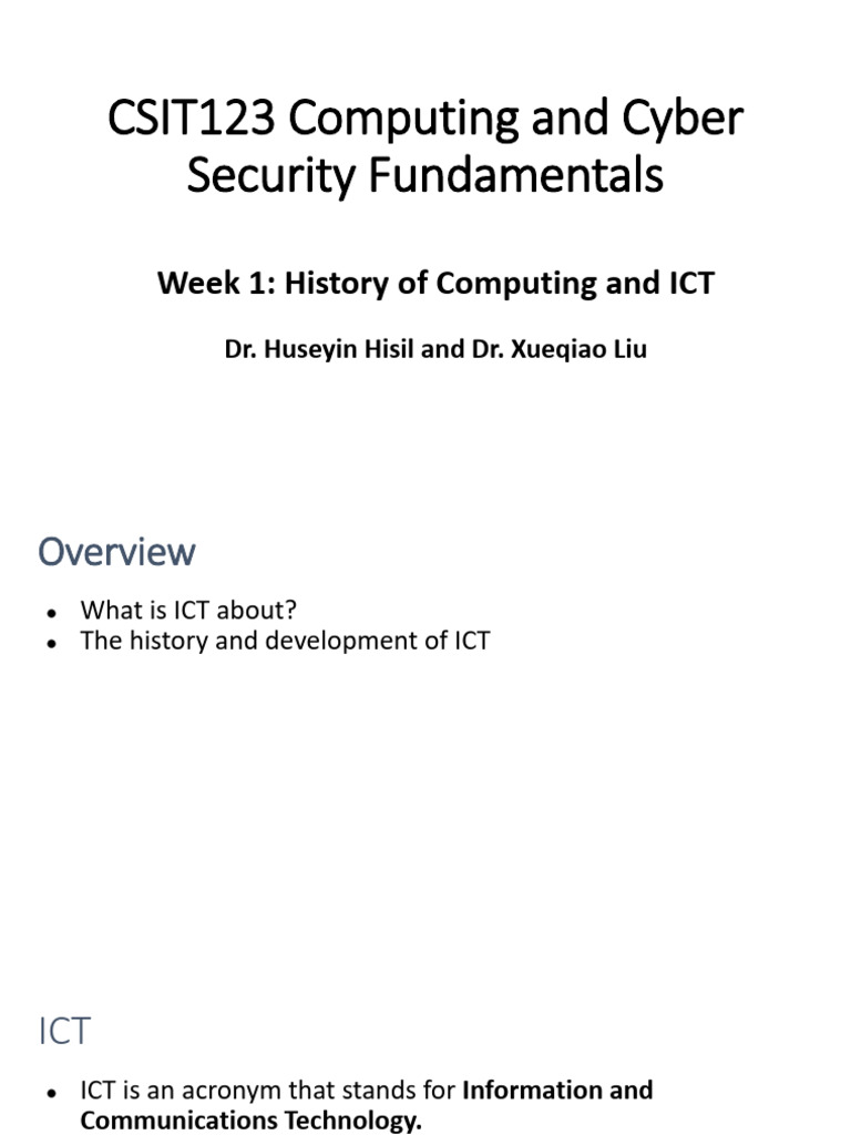 Week 1b CSCI262 - System Security | PDF | Personal Computers | Integrated Circuit