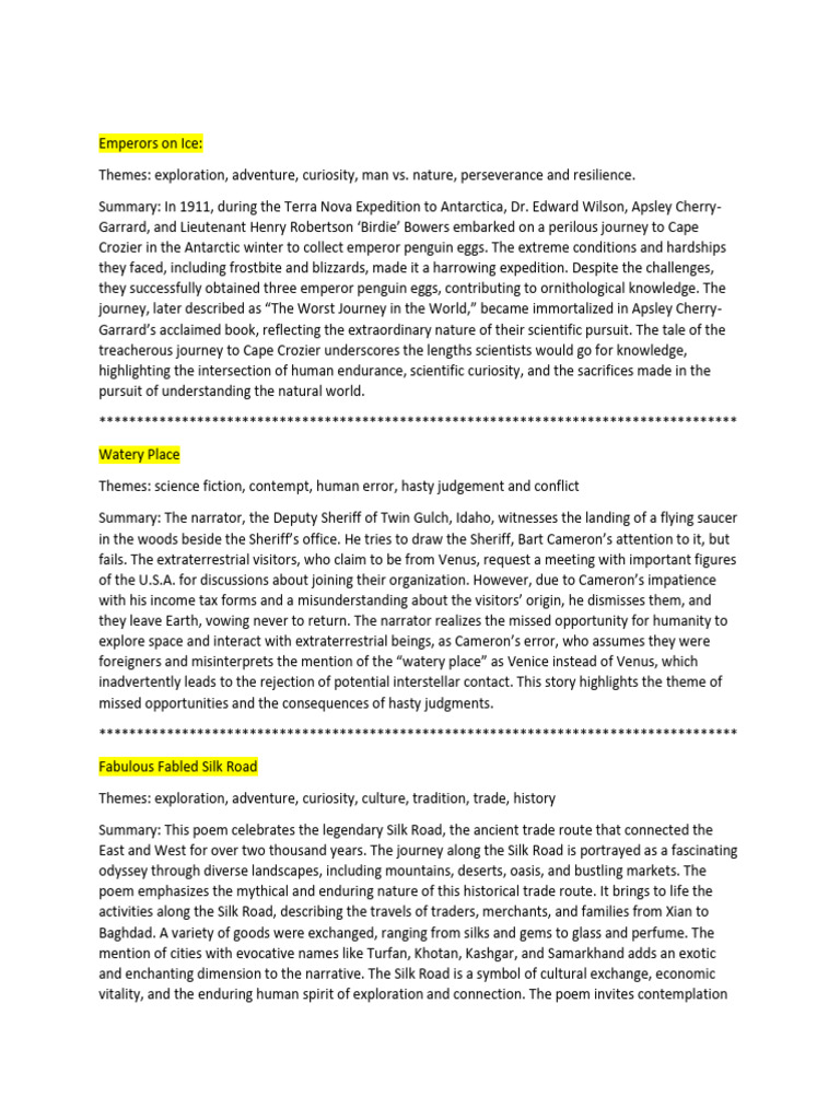 Summary of Lessons | PDF