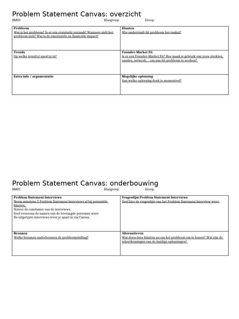 Problem Statement Canvas 2023 2024 (1) | PDF