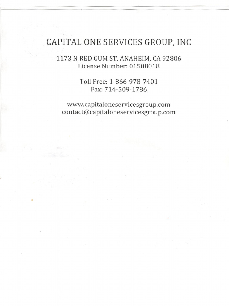 Capital One Services Group Inc. | PDF