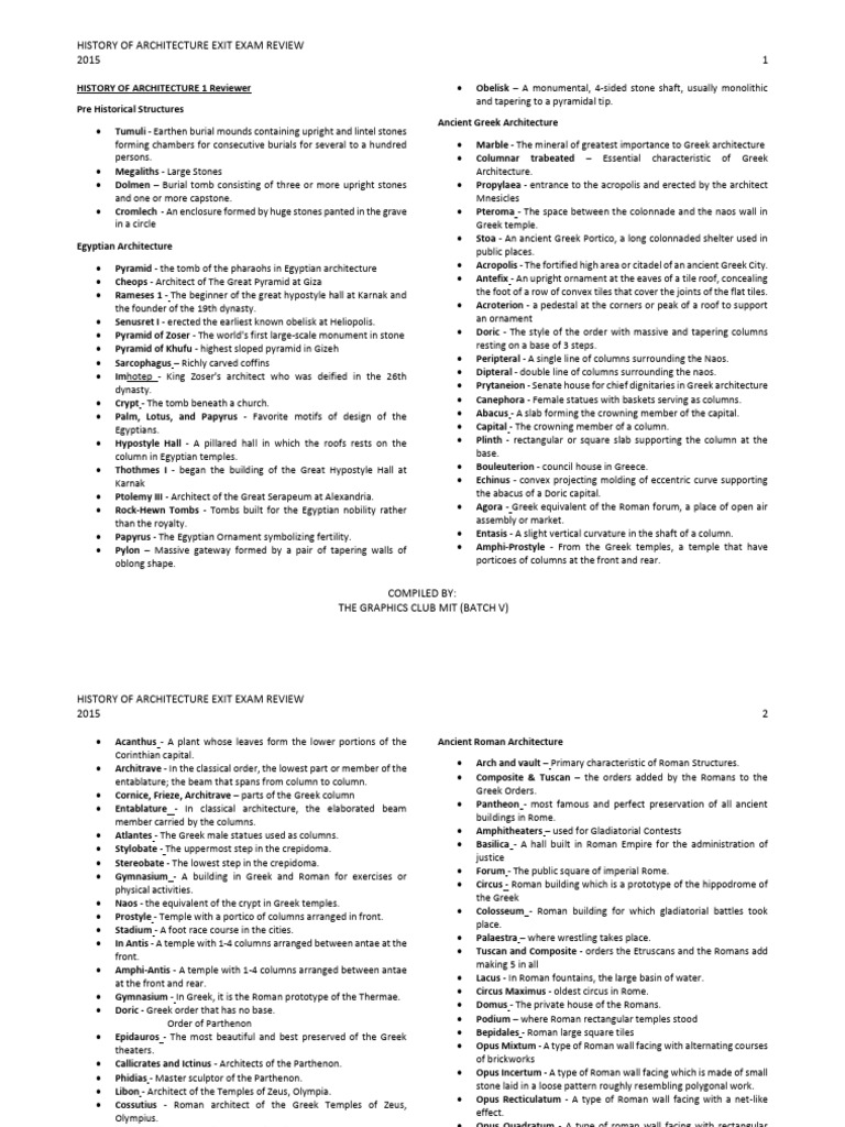 Hoa Exit Reviewer-Compressed | PDF | Arts And Crafts Movement | Gothic Architecture