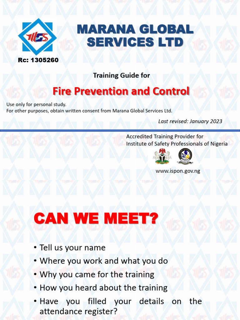 Fire Safety Training Guide Overview | PDF | Fires | Combustion