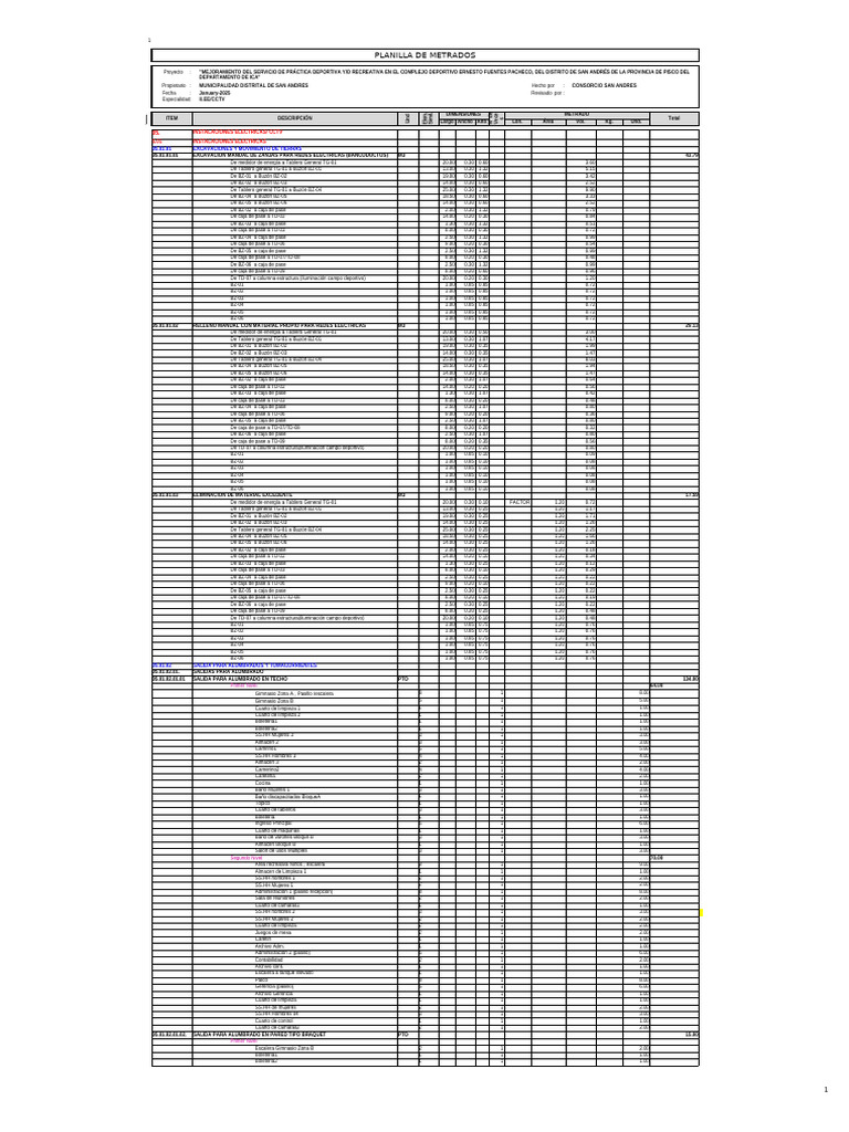 Metrados II - EE CDSA 040225 | PDF
