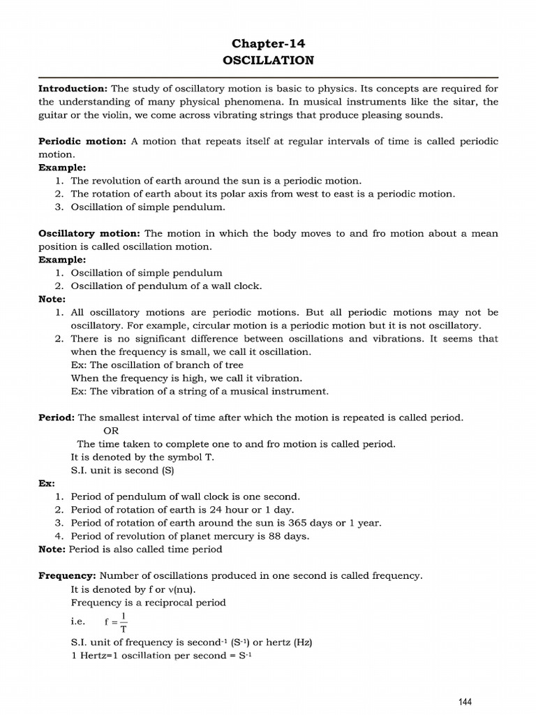 14 Oscillation | PDF