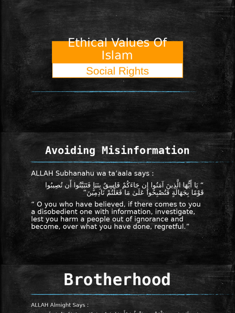 Ethical Values of Islam 02012025 083641pm | PDF | Hadith | God In Islam