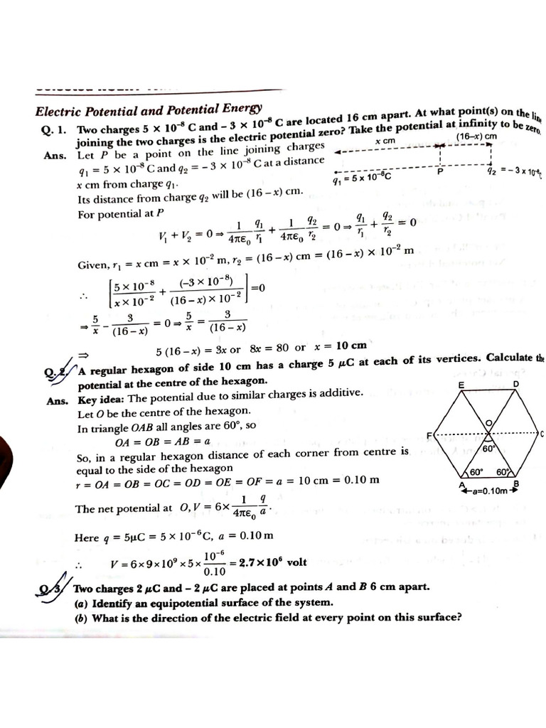 Electric Potential & Capacitor | PDF