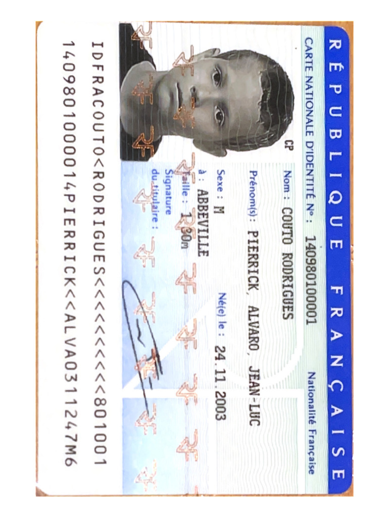 Recto Piece Identite | PDF