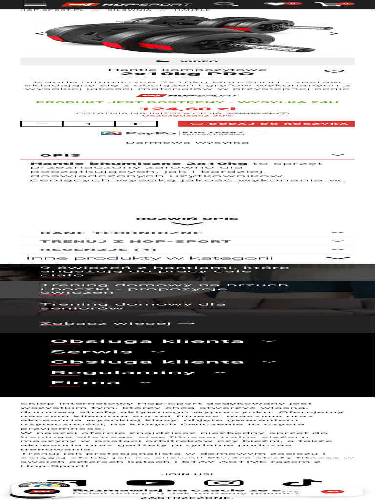 Hantle Kompozytowe 2x10kg Pro Ceny Producenta -… | PDF