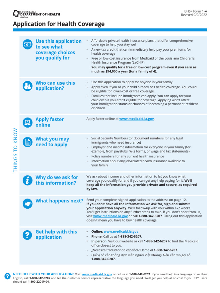 Medicaid Application Pub | PDF | Race And Ethnicity In The United ...