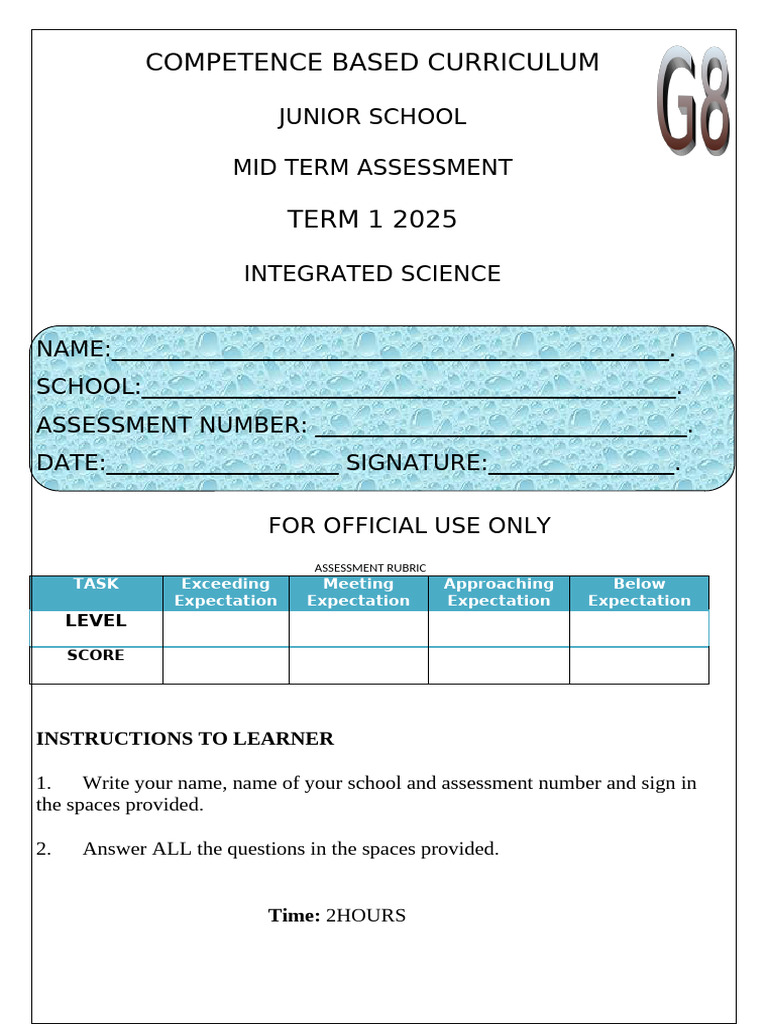 G8 Integrated Science 1 | PDF | Nutrients