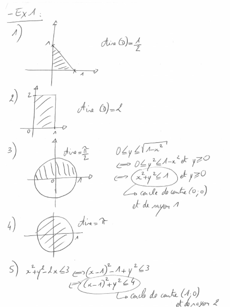 Correction TD Integrales Doubles | PDF