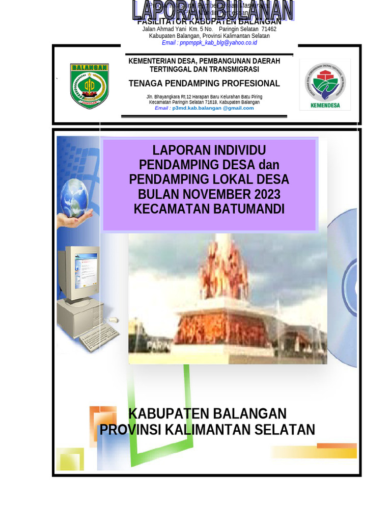 COVER LAP Individu Balangan 2022 PD PLD | PDF