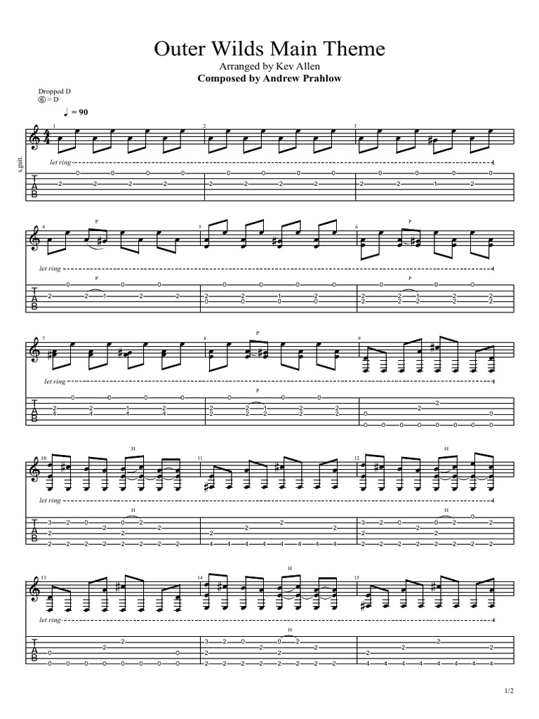 Outer Wilds Main Theme Arrangement | PDF | Video Game Developers