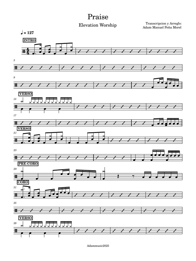 Praise Drum Partitura | PDF