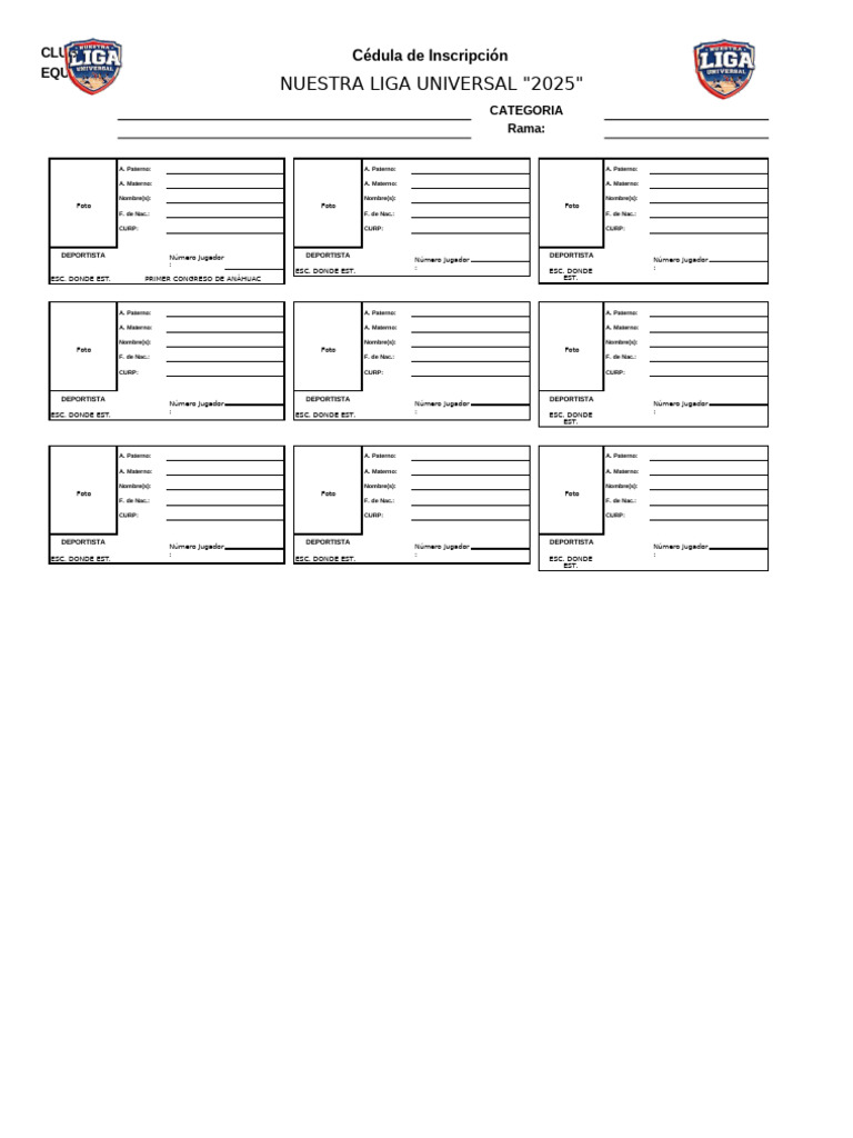 Cedulas de La Liga. | PDF