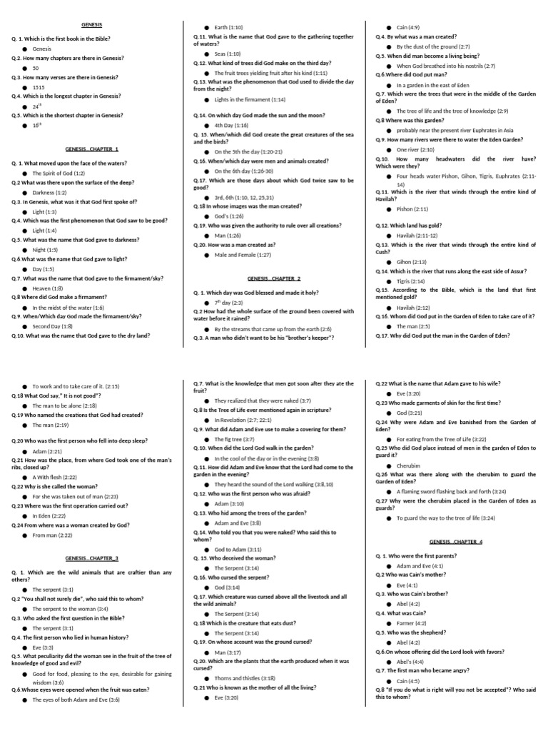 BIBLE Reviewer 2 | PDF | Cain And Abel | Book Of Exodus