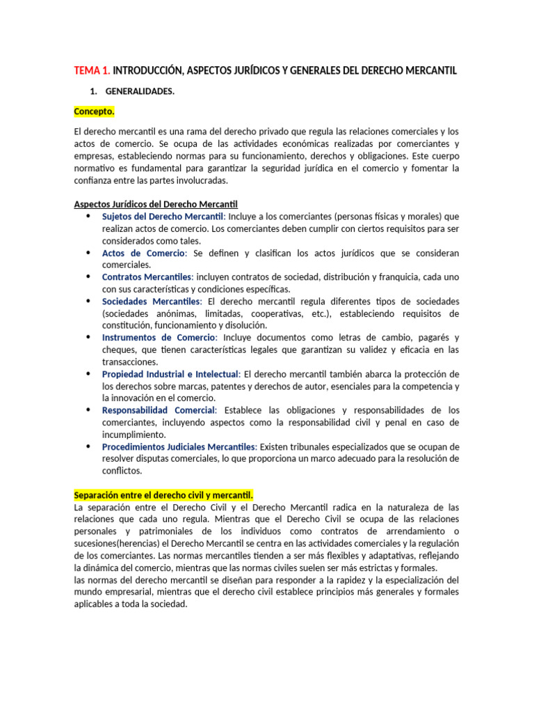 Introducción al Derecho Mercantil | PDF | Sociedad de responsabilidad ...