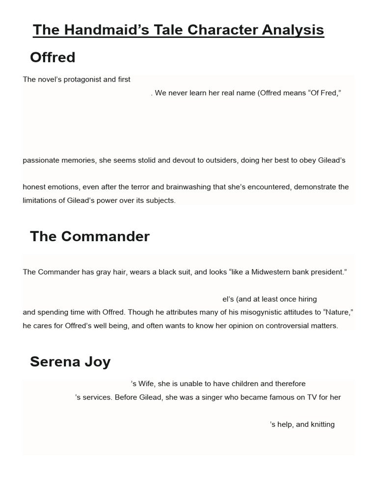 The HT Characters - Themes - Symbols | PDF