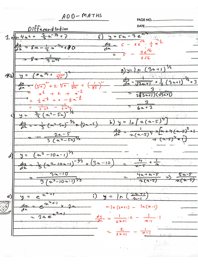 Diff Practice Paper | PDF