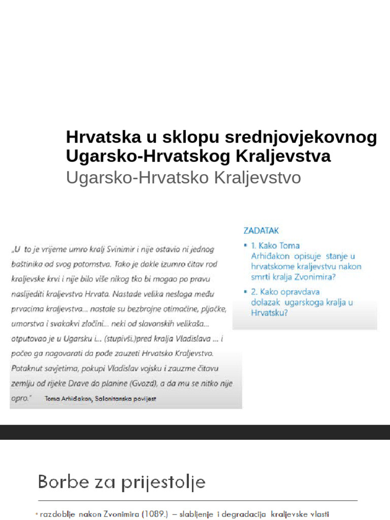 21 +Tragovi+2+-+PPT+-+8 3 +Ugarsko-Hrvatsko+Kraljevstvo | PDF