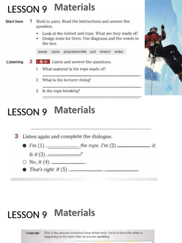 Lesson 9 Materials | PDF
