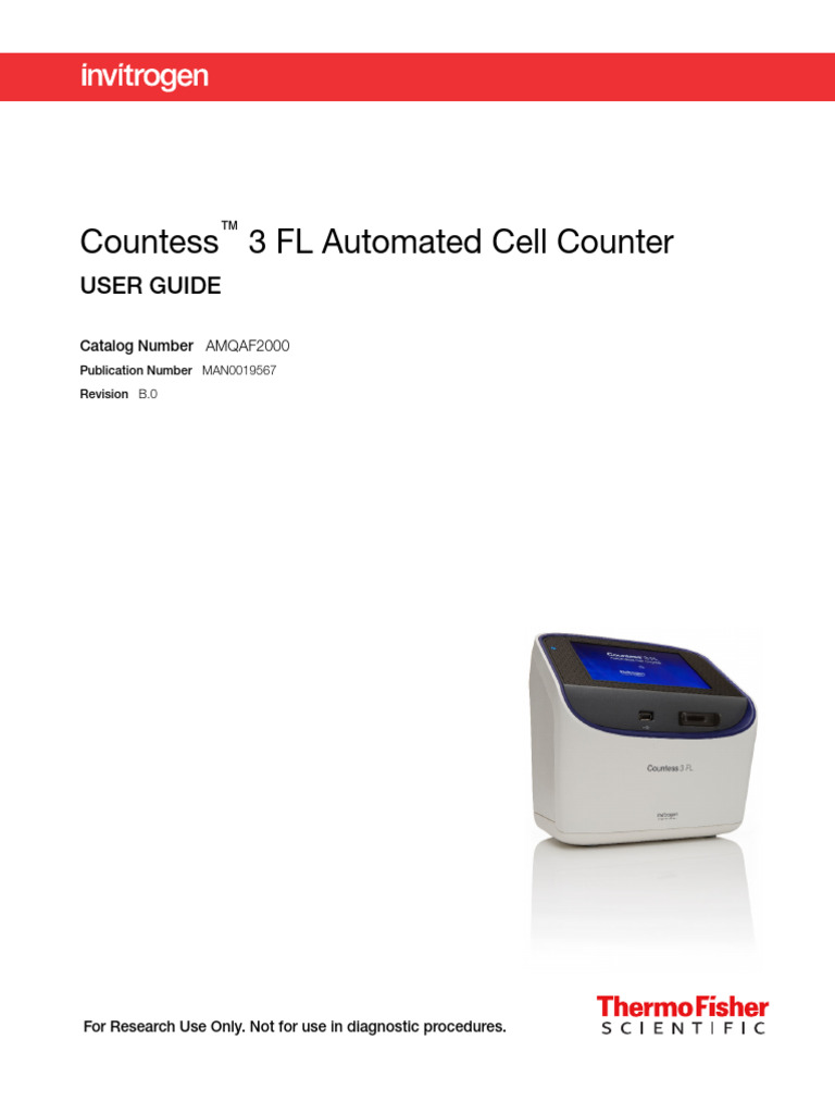 Countess 3 FL Cell Counter Guide | PDF | Usb | Usb Flash Drive