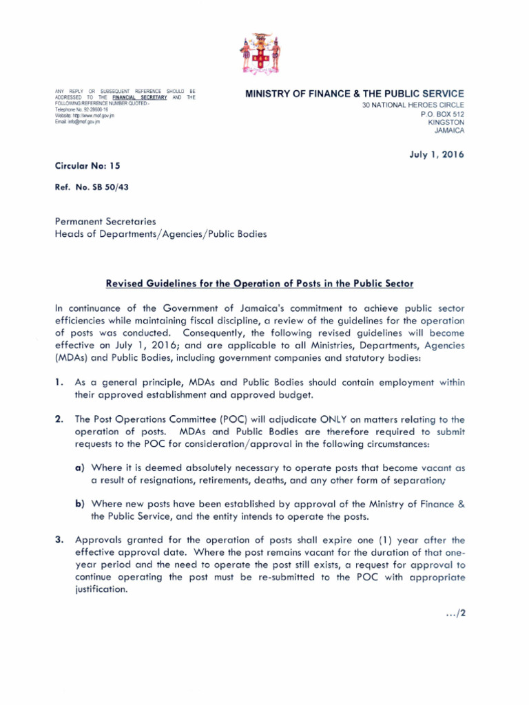 MoFPS Circular No. 15 Dated 1st July 2016 - Revised POC Guidelines | PDF