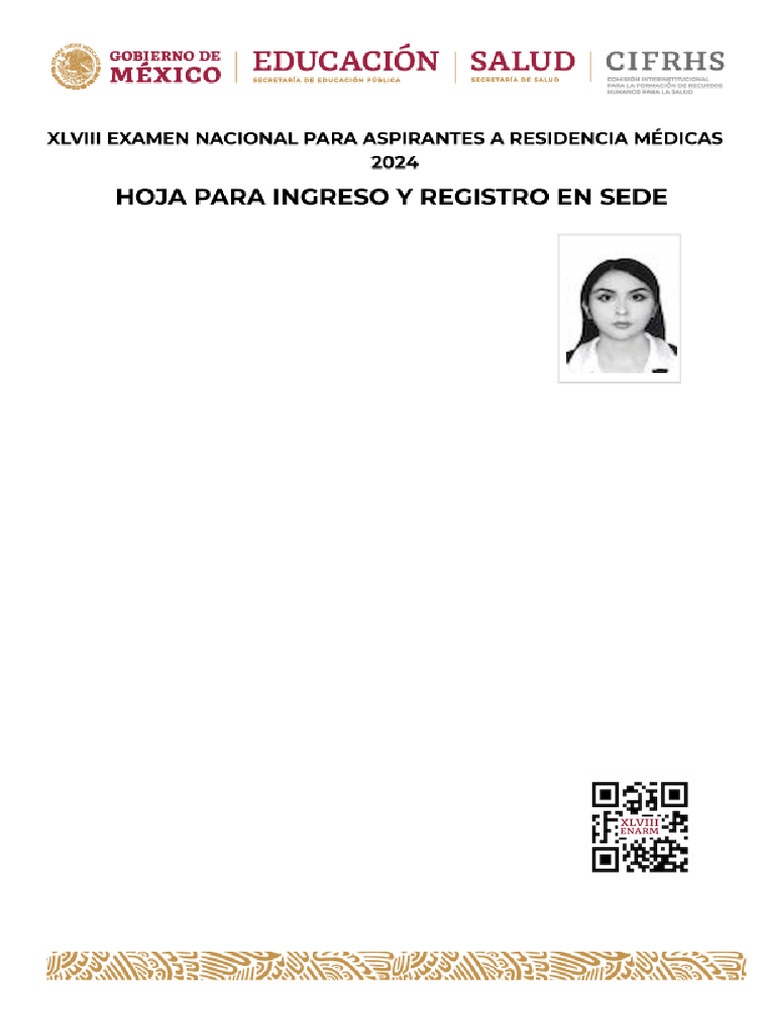 Instrucciones Examen ENARM 2024 | PDF