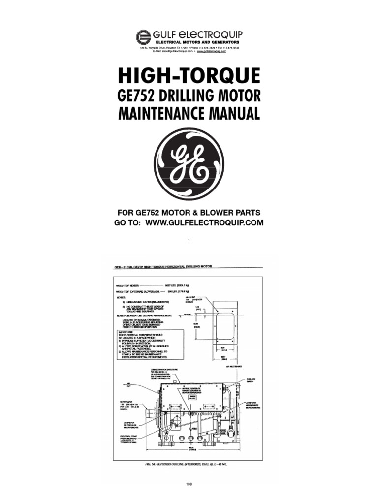 Peso Motor Ge752 | PDF