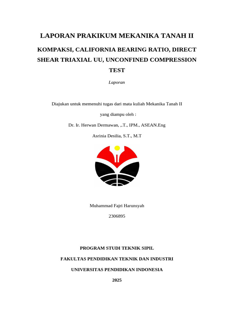 Fajri Cover Laporan Praktikum Mektan 2 | PDF