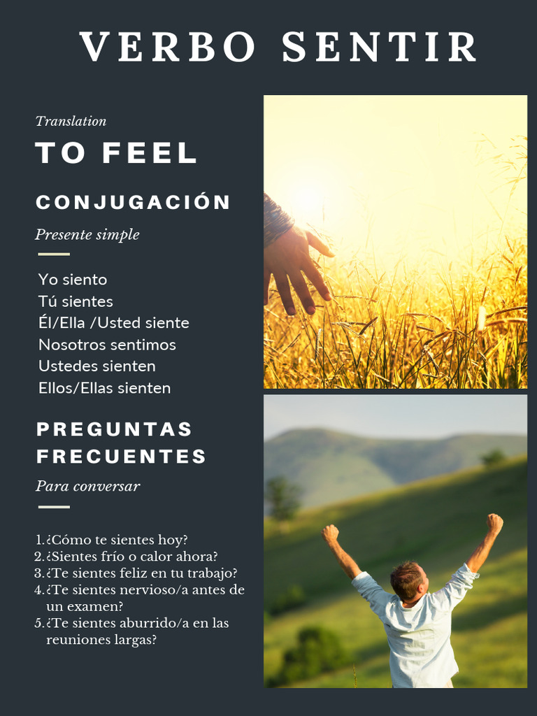 Conjugación y Uso del Verbo Sentir | PDF