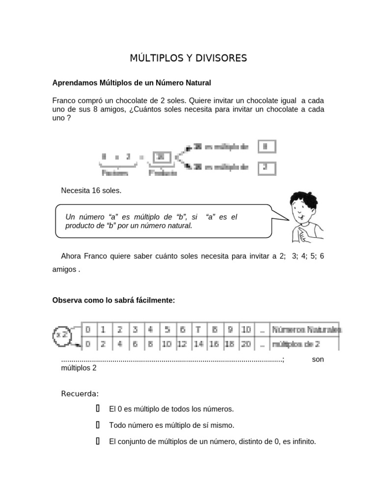 Múltiplos de Números Naturales | PDF