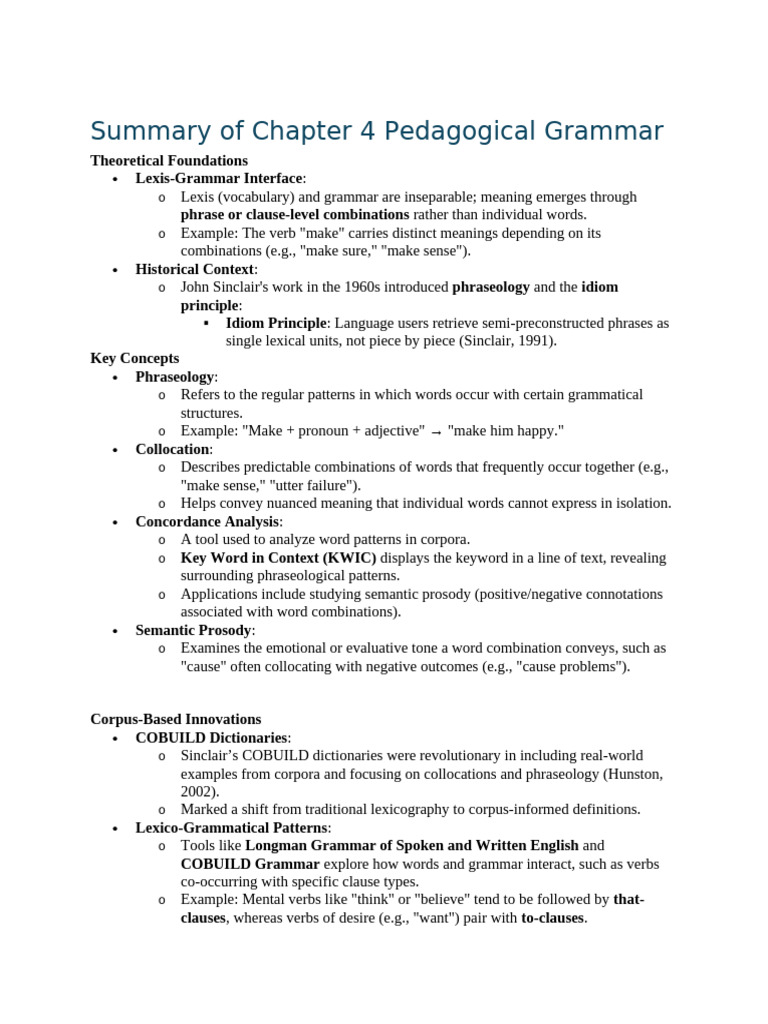 Week 3 - Lexis Grammar Interface | PDF | Word | Semantics