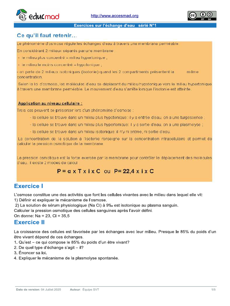 EXERC Osmo Diffus | PDF