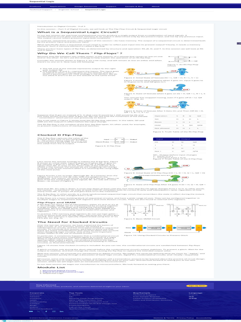 Sequential Logic Renesas Pdf Digital Electronics Electronic