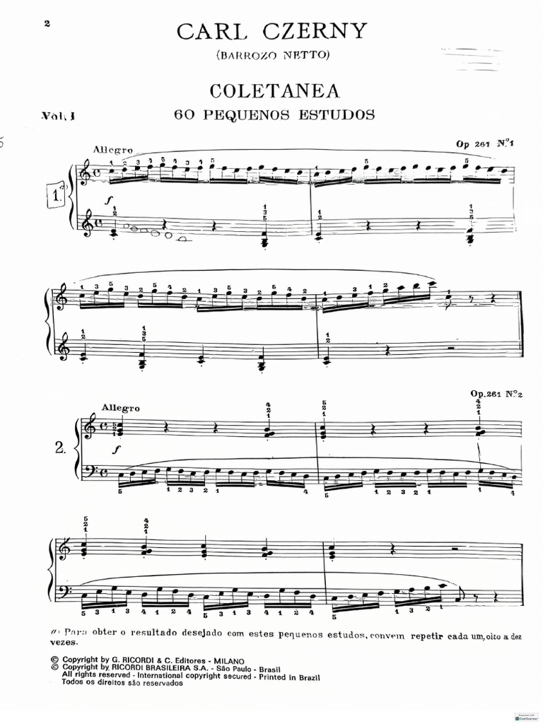 Czerny 1 e 2 | PDF