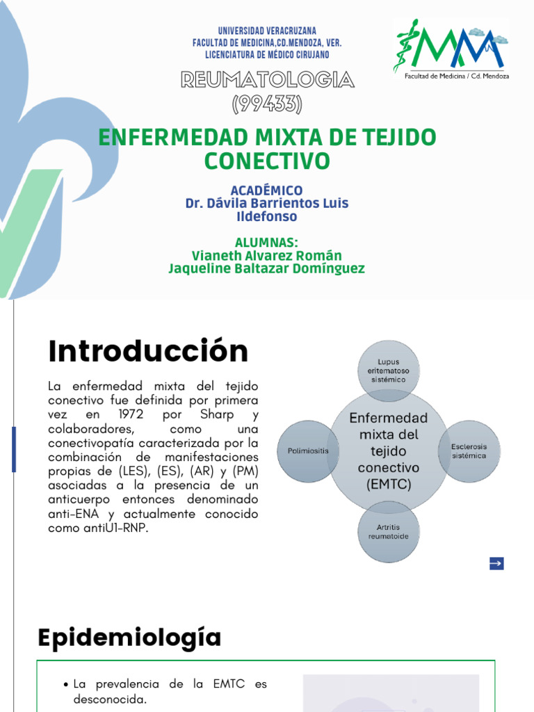 Enfermedad Mixta de Tejido Conectivo: Síntomas y Diagnóstico | PDF ...