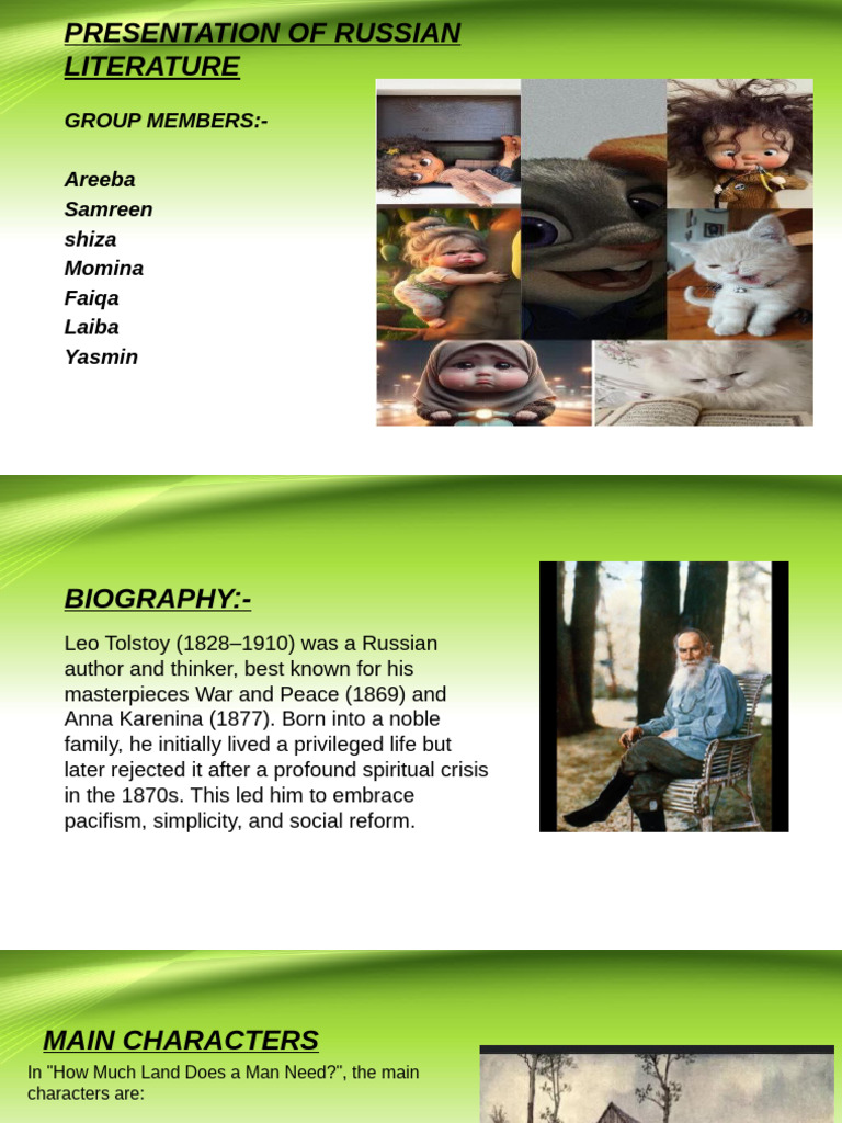 Presentation of Russian Literature | PDF