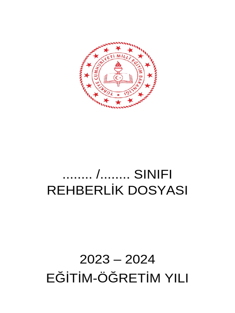 Sinif Rehberlik Dosya Kapak | PDF