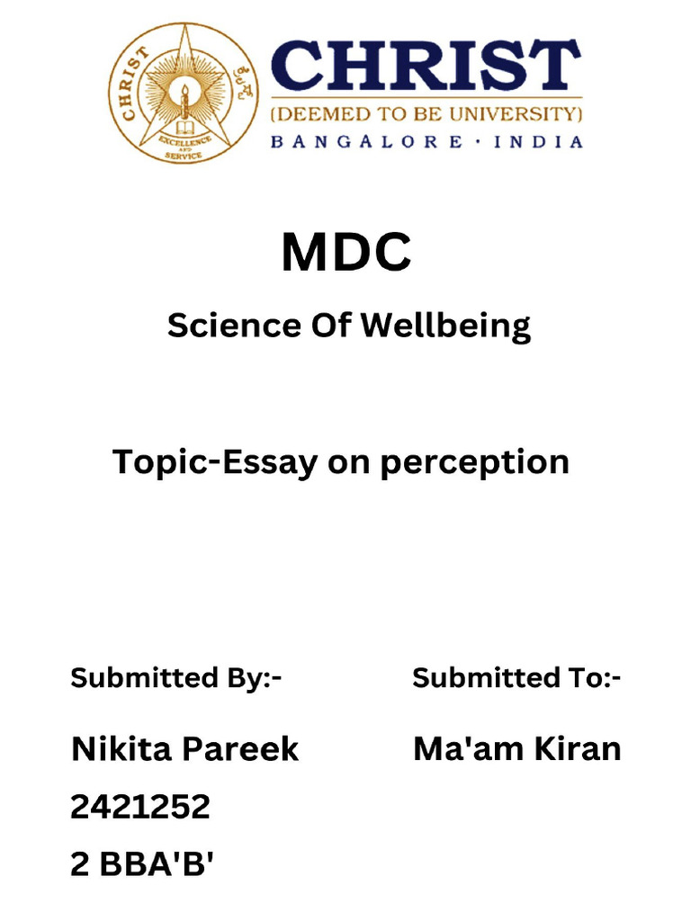 MDC Science of Well Being | PDF