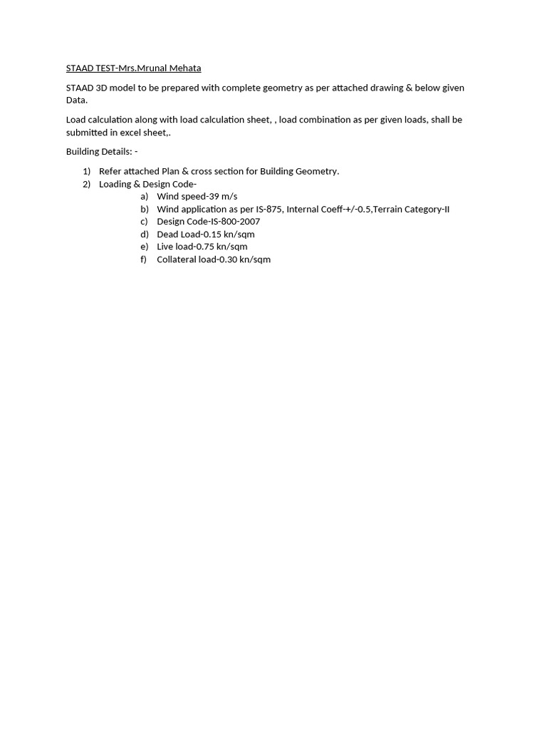 Staad Test | PDF