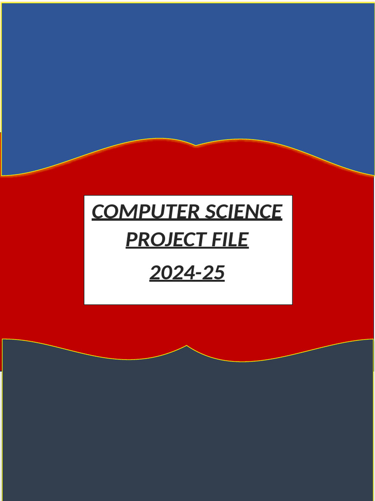Cs Project | PDF | Computer Programming | Software Engineering