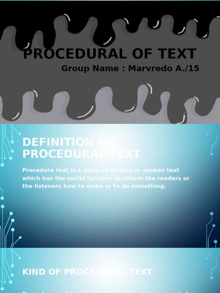 Understanding Procedural Texts | PDF