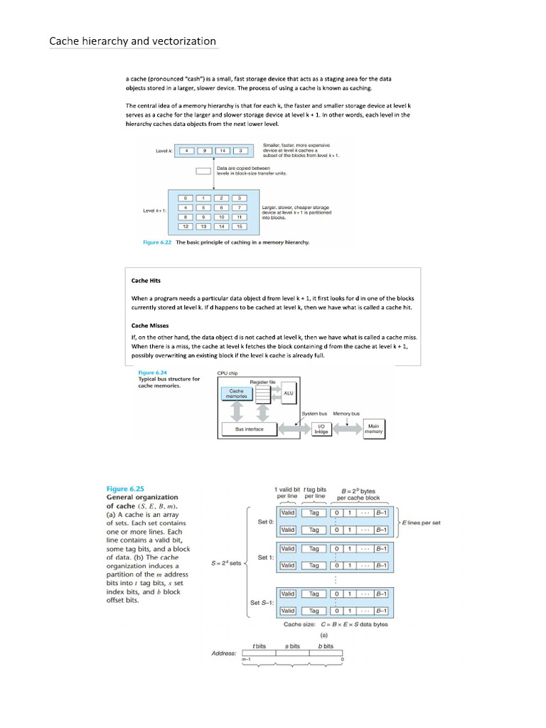 Cache Hierarchy and Vectorization | PDF