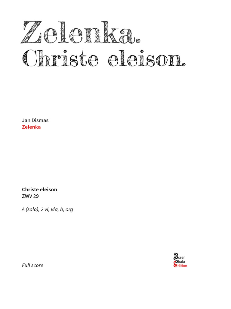Christe eleison Zelenka | PDF