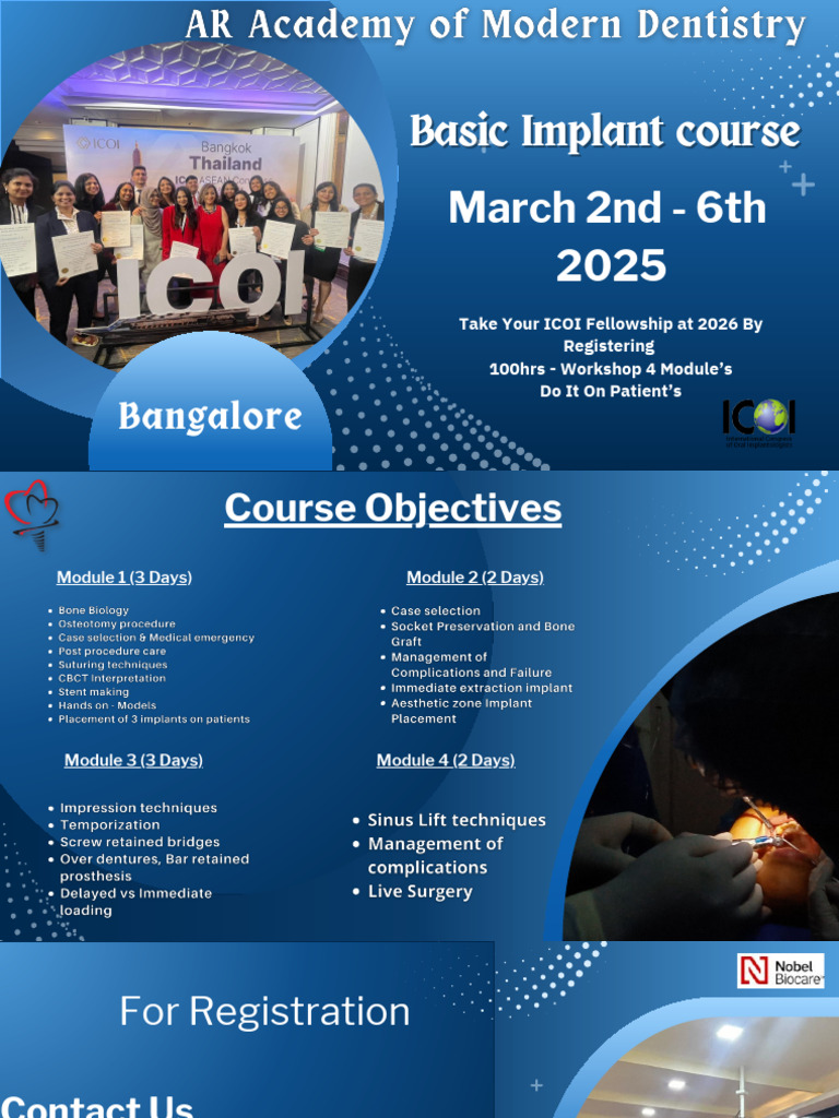 Basic Implant Course Registration 2025 | PDF