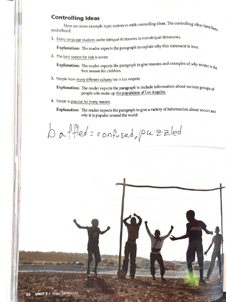 Topic Sentences and controlling ideas 2 | PDF