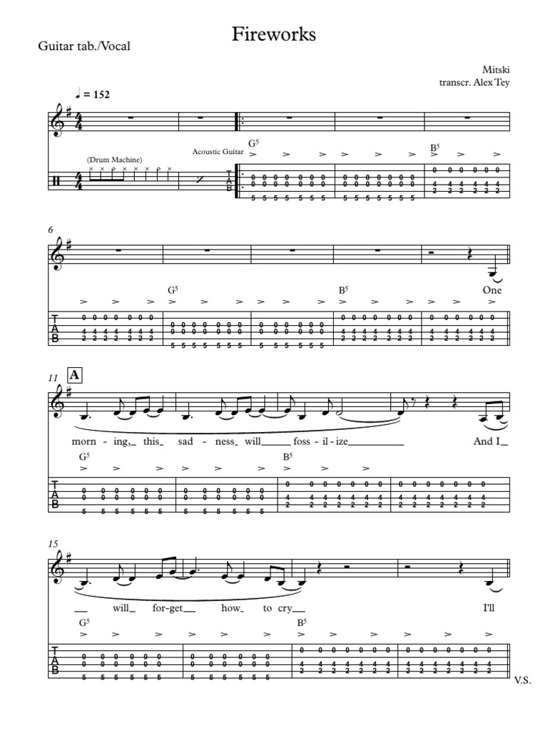 Fireworks (Guitar Tab.), Transcr. Alex Tey | PDF | Chess Openings | Chess